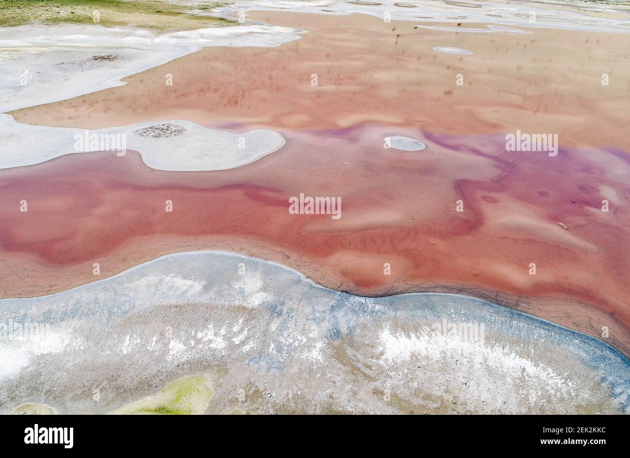 The colorful Dabu Sutu salt lake in Alxa,Inner Mongolia,China on 13th ...