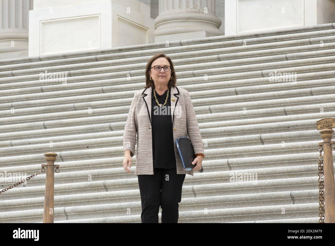 United States Senator Deb Fischer (Republican of Nebraska) leaves the ...