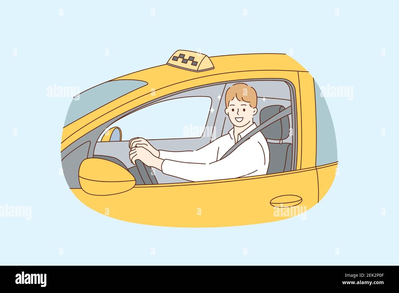 Taxi driver profession during work concept Stock Vector Image & Art - Alamy