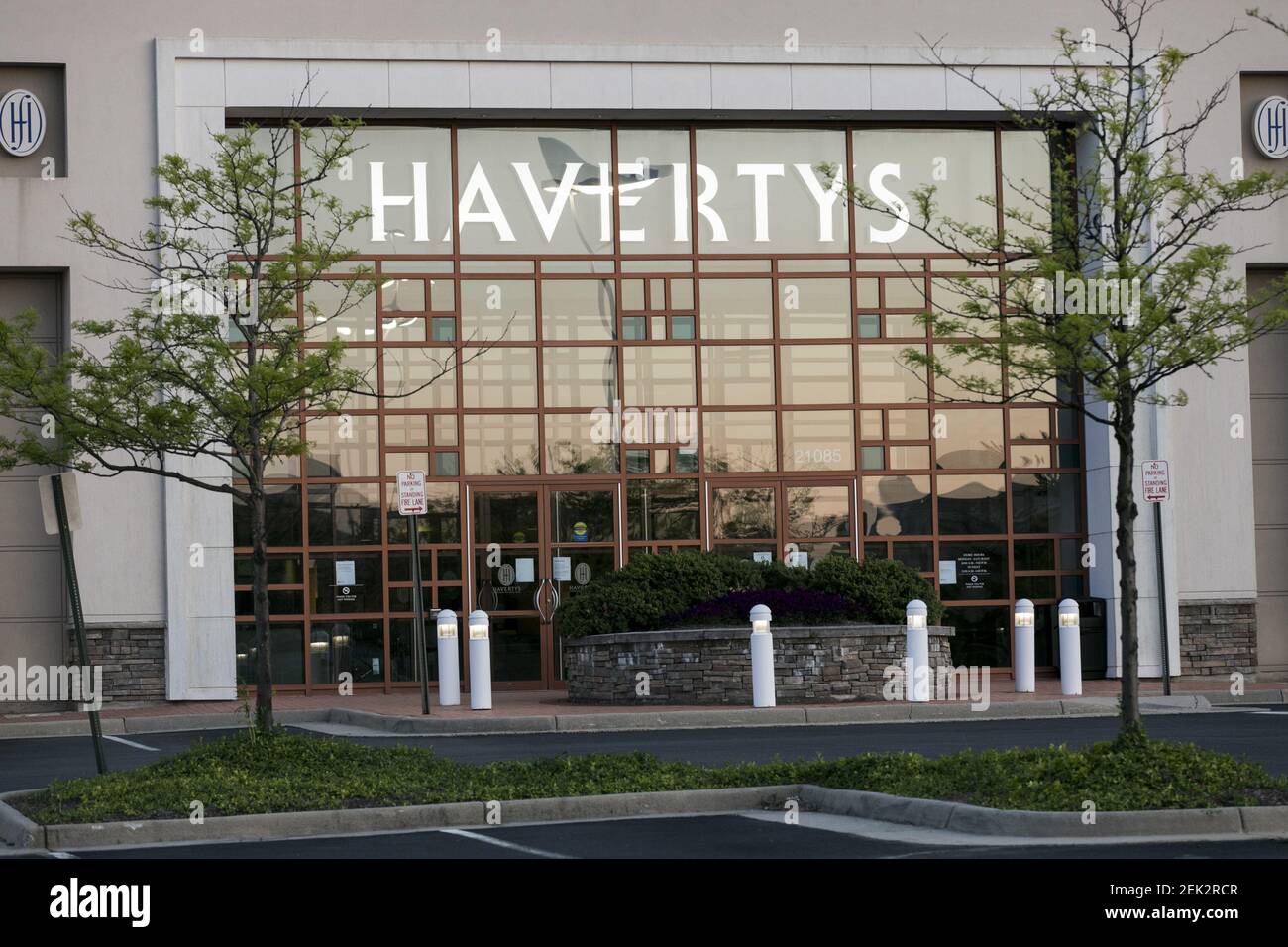 A logo sign outside of a Havertys retail store location in Sterling ...