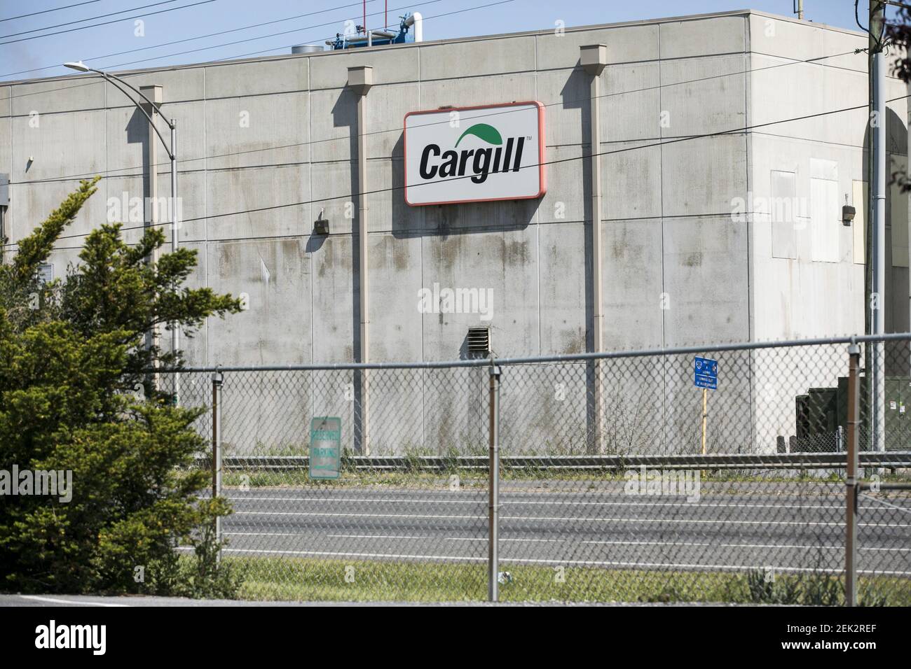 A logo sign outside of a Cargill poultry processing plant in Dayton ...