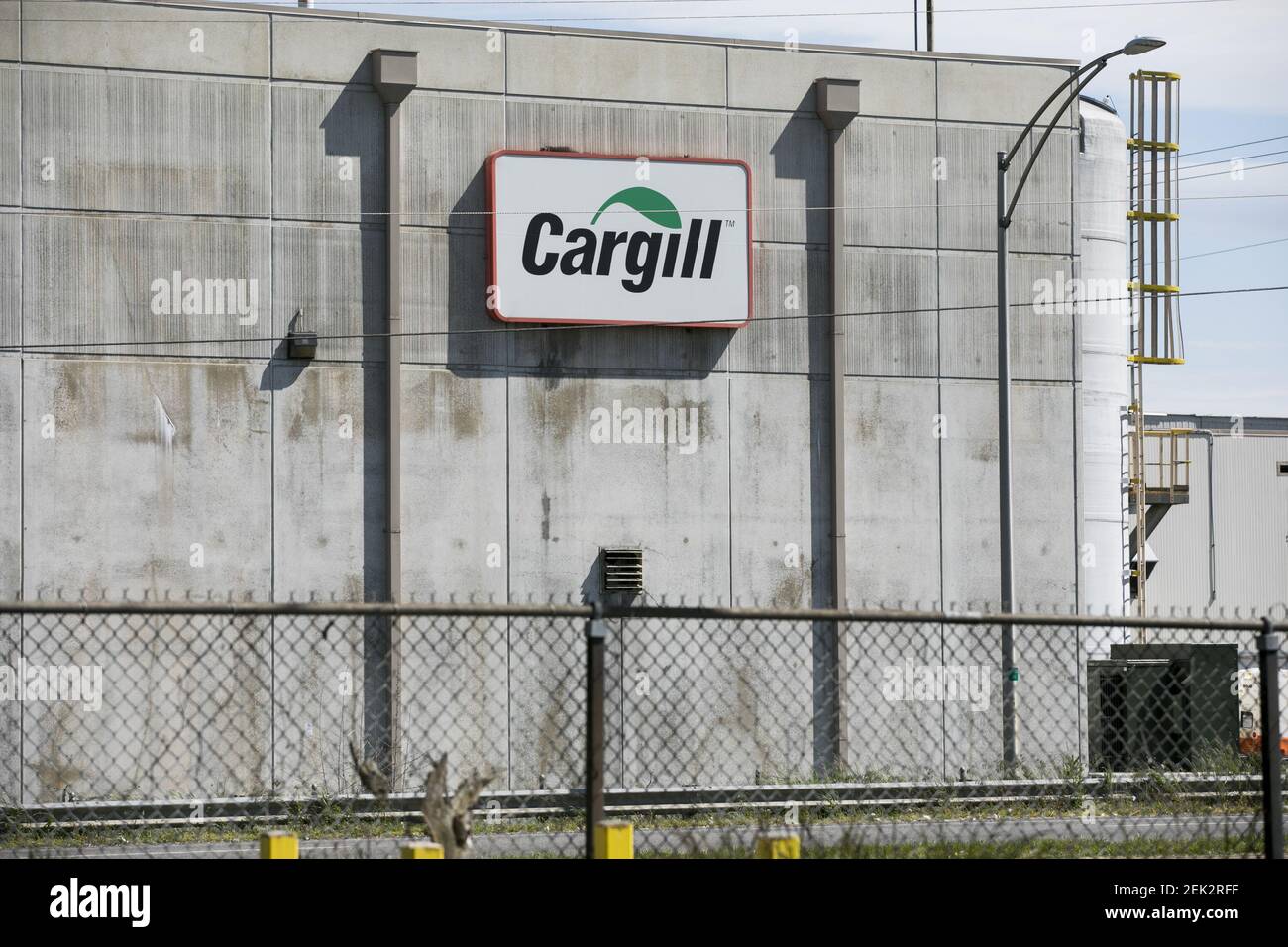 A logo sign outside of a Cargill poultry processing plant in Dayton ...