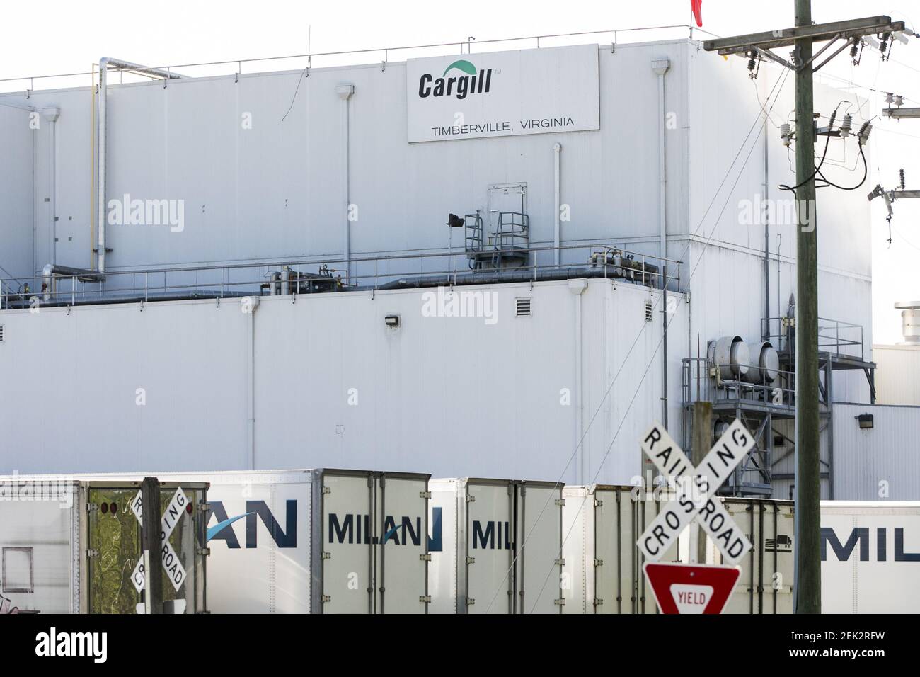A logo sign outside of a Cargill poultry processing plant in ...
