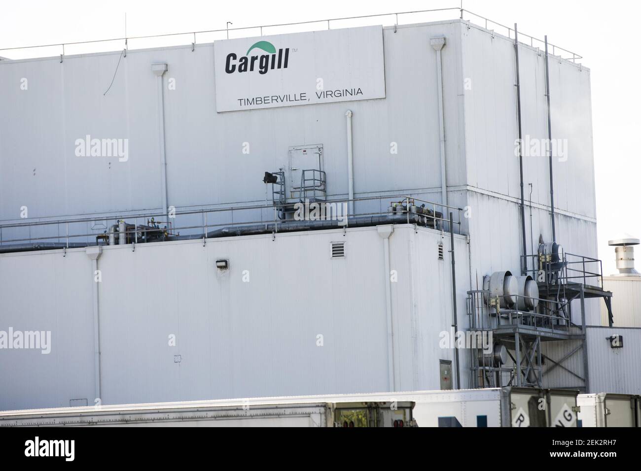 A logo sign outside of a Cargill poultry processing plant in ...