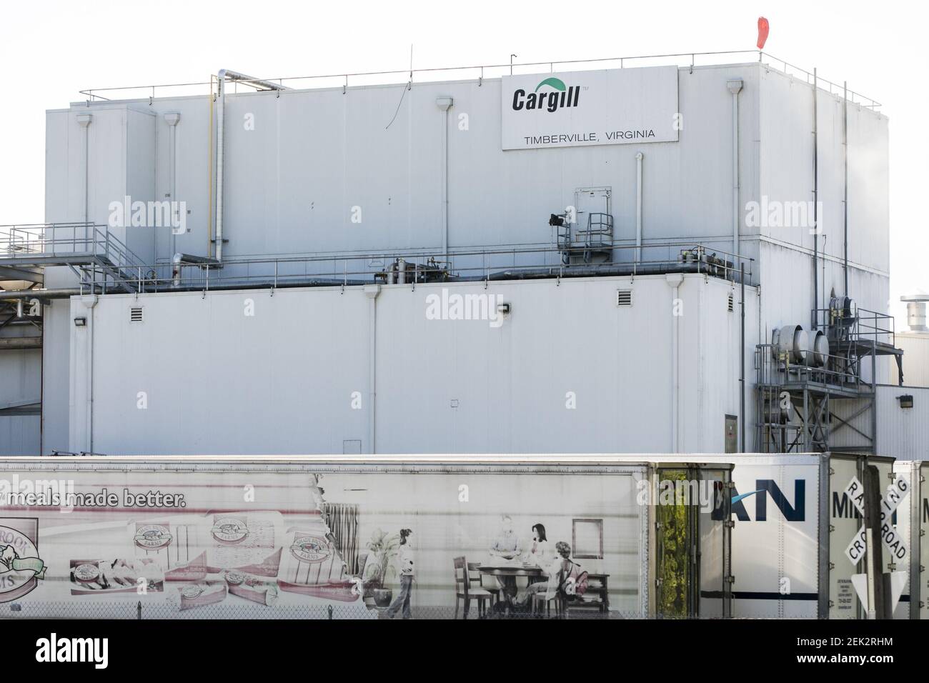 A logo sign outside of a Cargill poultry processing plant in ...