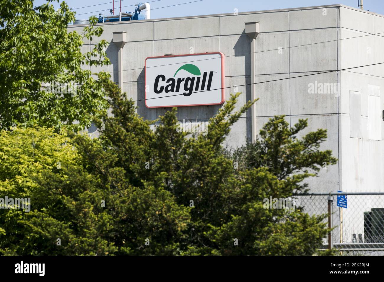 A logo sign outside of a Cargill poultry processing plant in Dayton ...