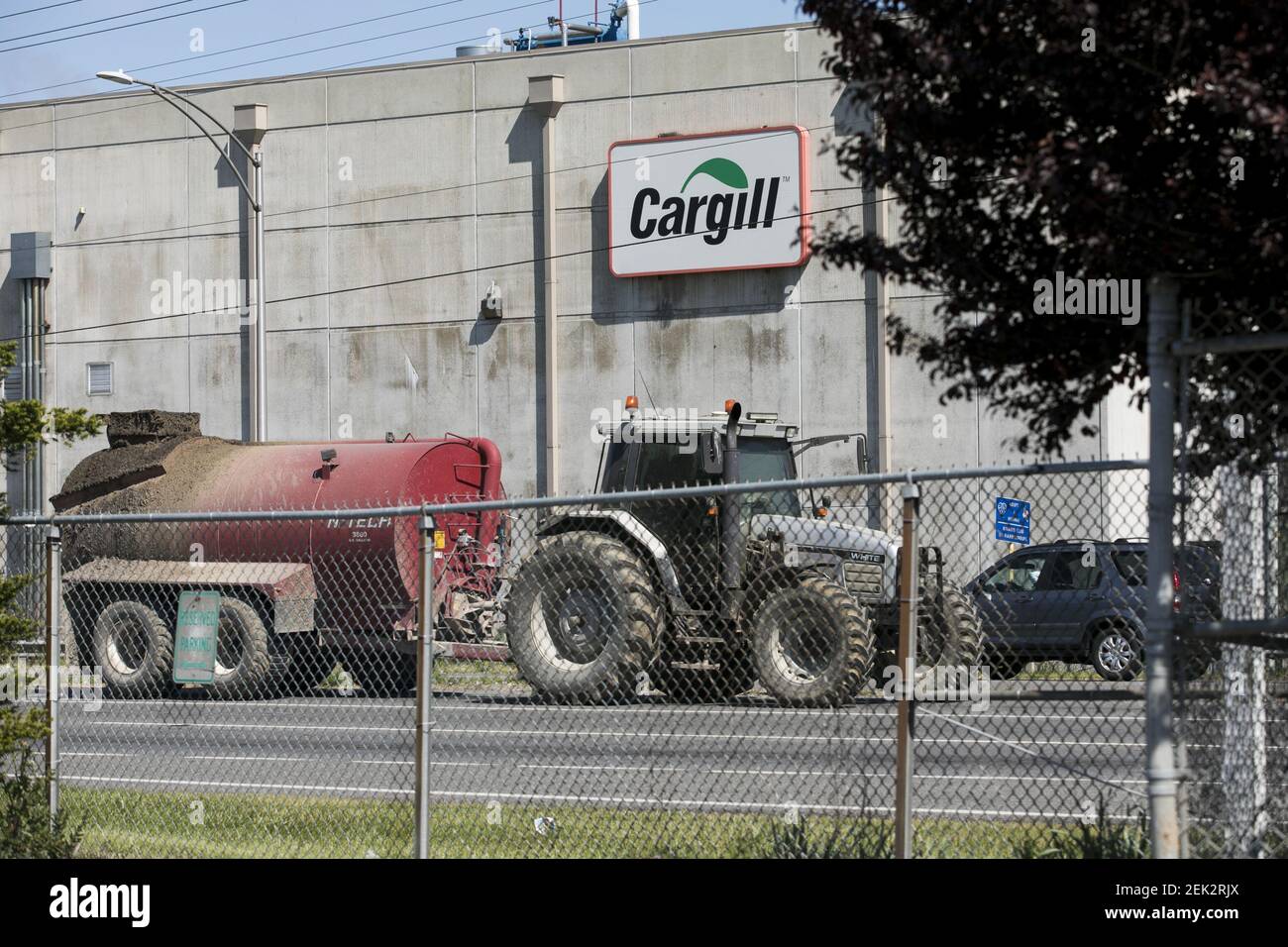 A logo sign outside of a Cargill poultry processing plant in Dayton ...
