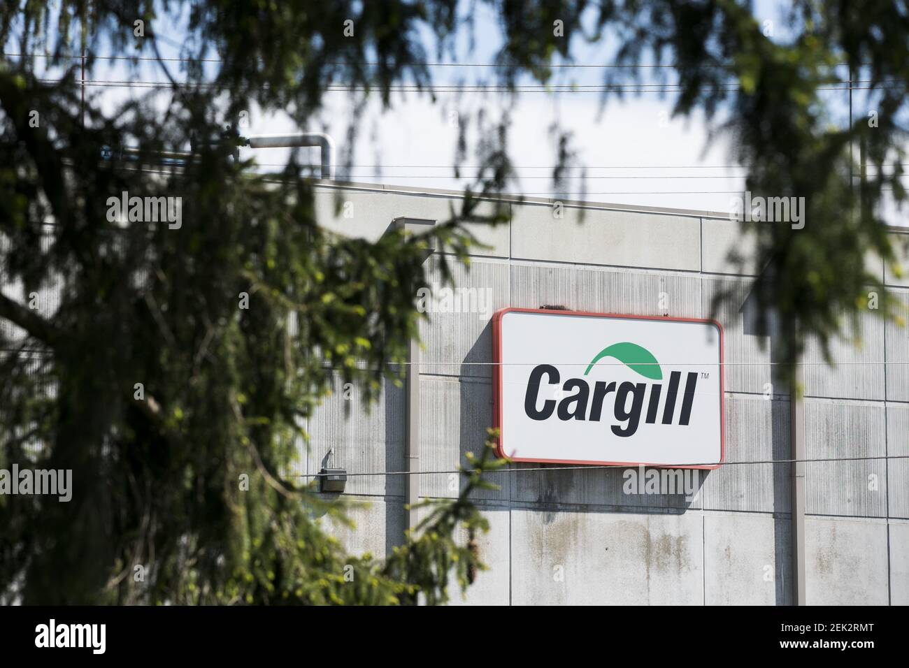 A logo sign outside of a Cargill poultry processing plant in Dayton ...