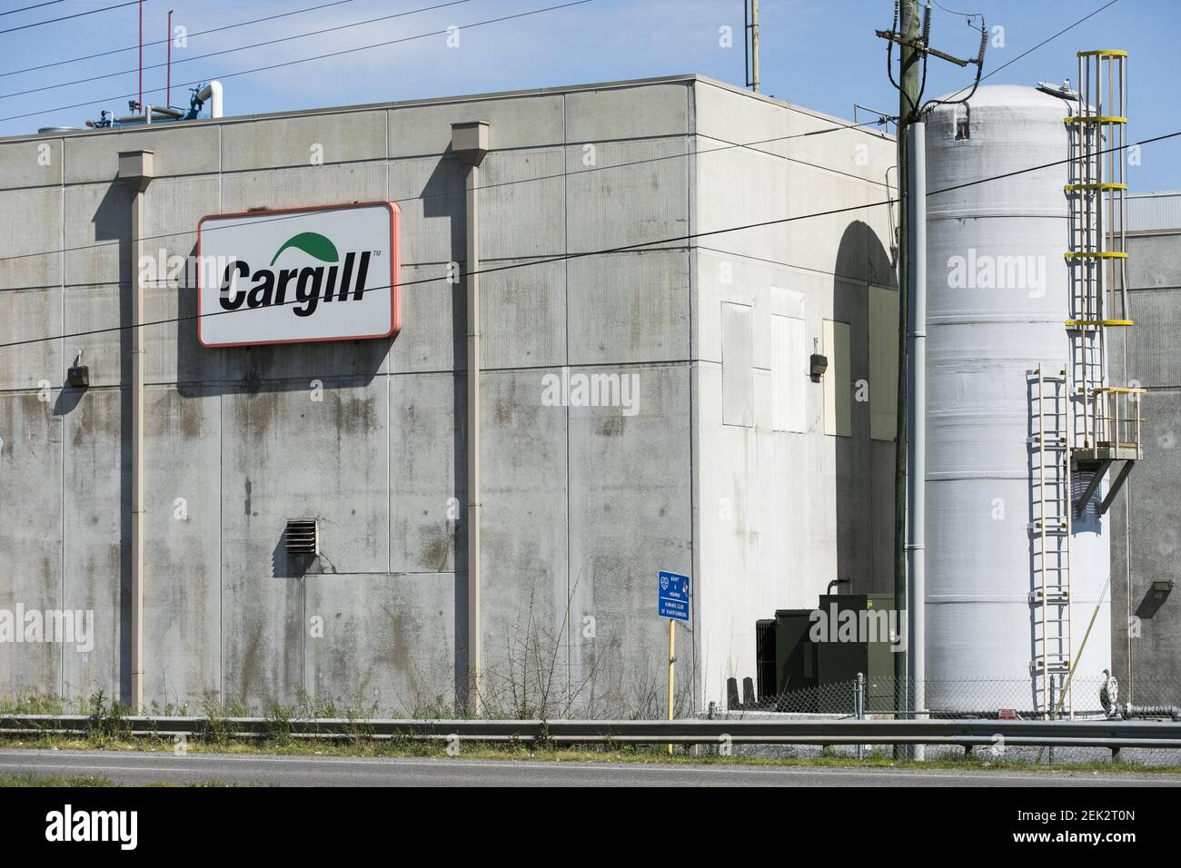 A logo sign outside of a Cargill poultry processing plant in Dayton ...