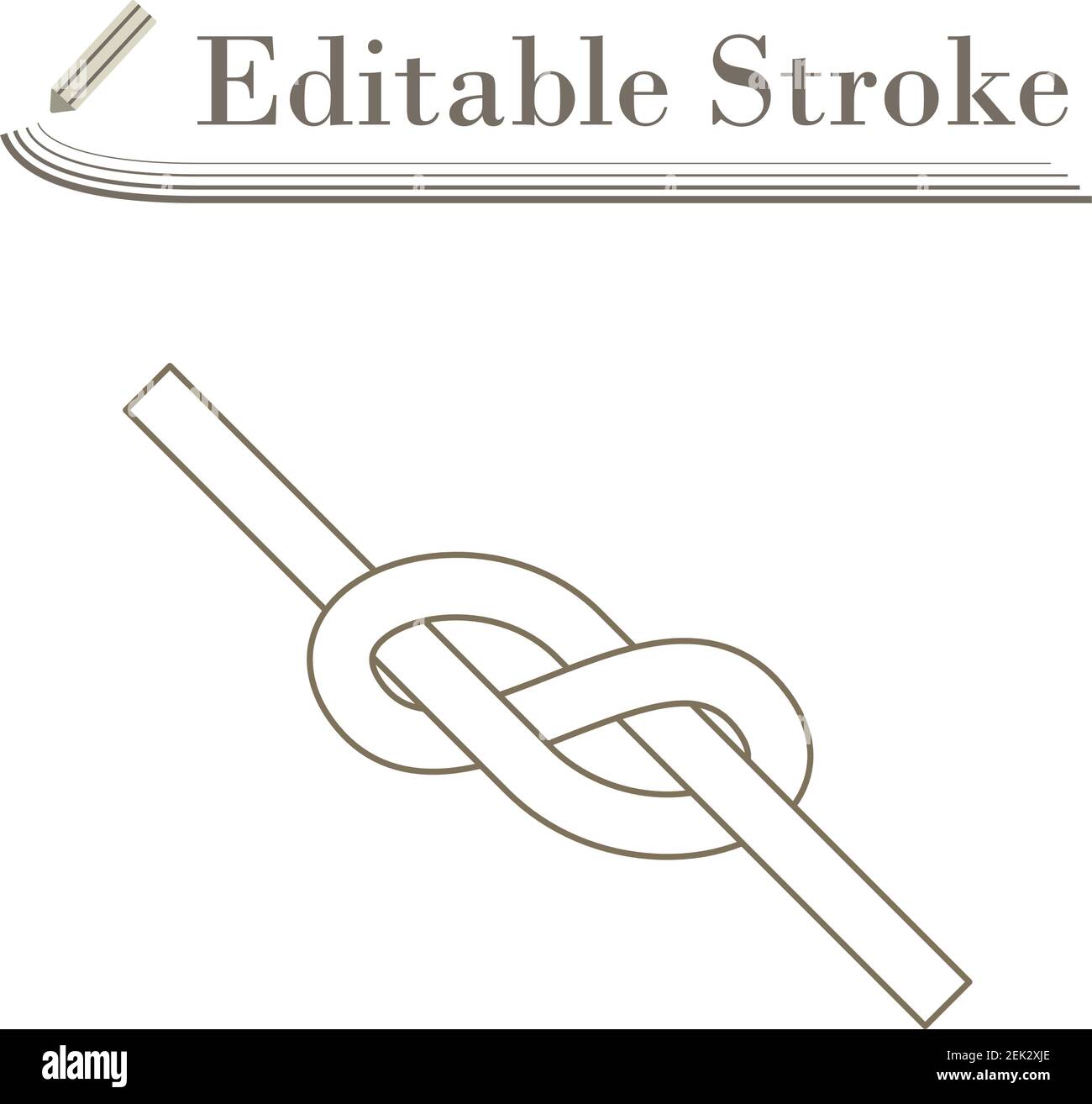 Alpinist Rope Knot Icon. Editable Stroke Simple Design. Vector ...