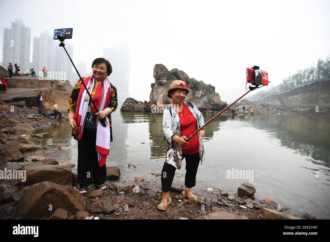 The turtle stone, which sits in the water under Dongshuimen Bridge ...