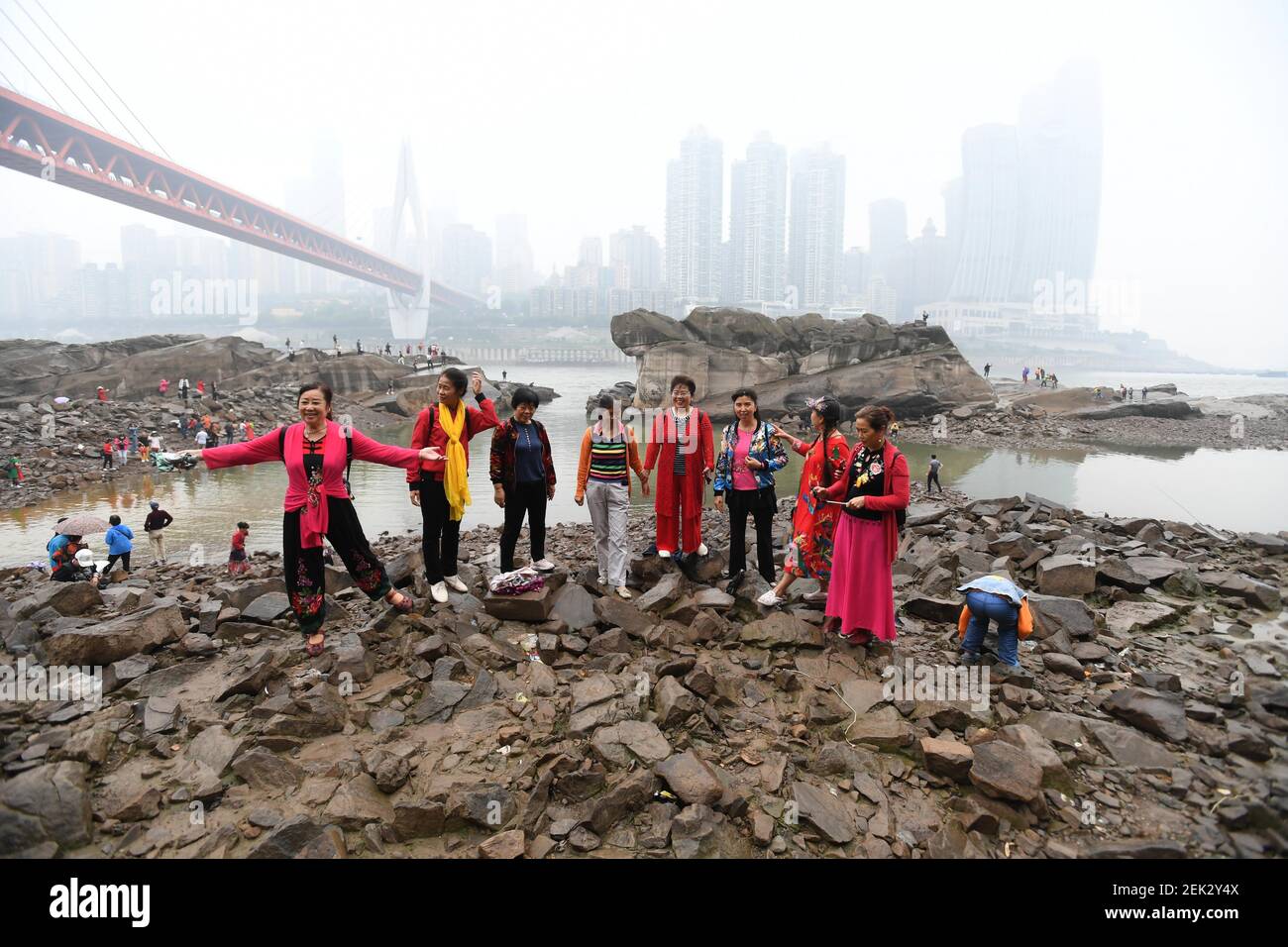 The turtle stone, which sits in the water under Dongshuimen Bridge ...