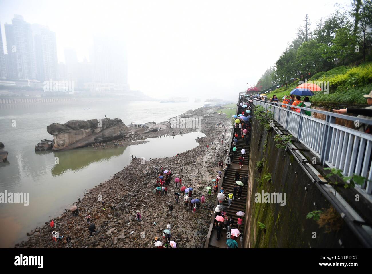 The turtle stone, which sits in the water under Dongshuimen Bridge ...