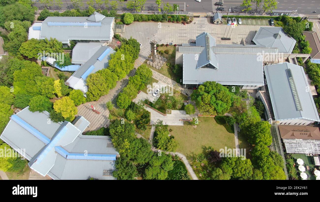 An aerial view of Chinese Zhusuan Museum, which is the largest of the ...