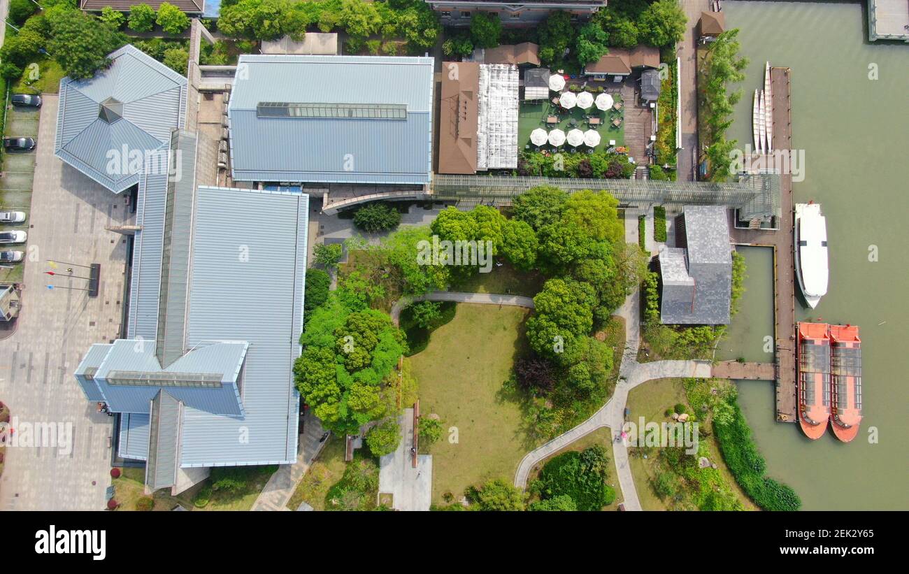 An aerial view of Chinese Zhusuan Museum, which is the largest of the ...