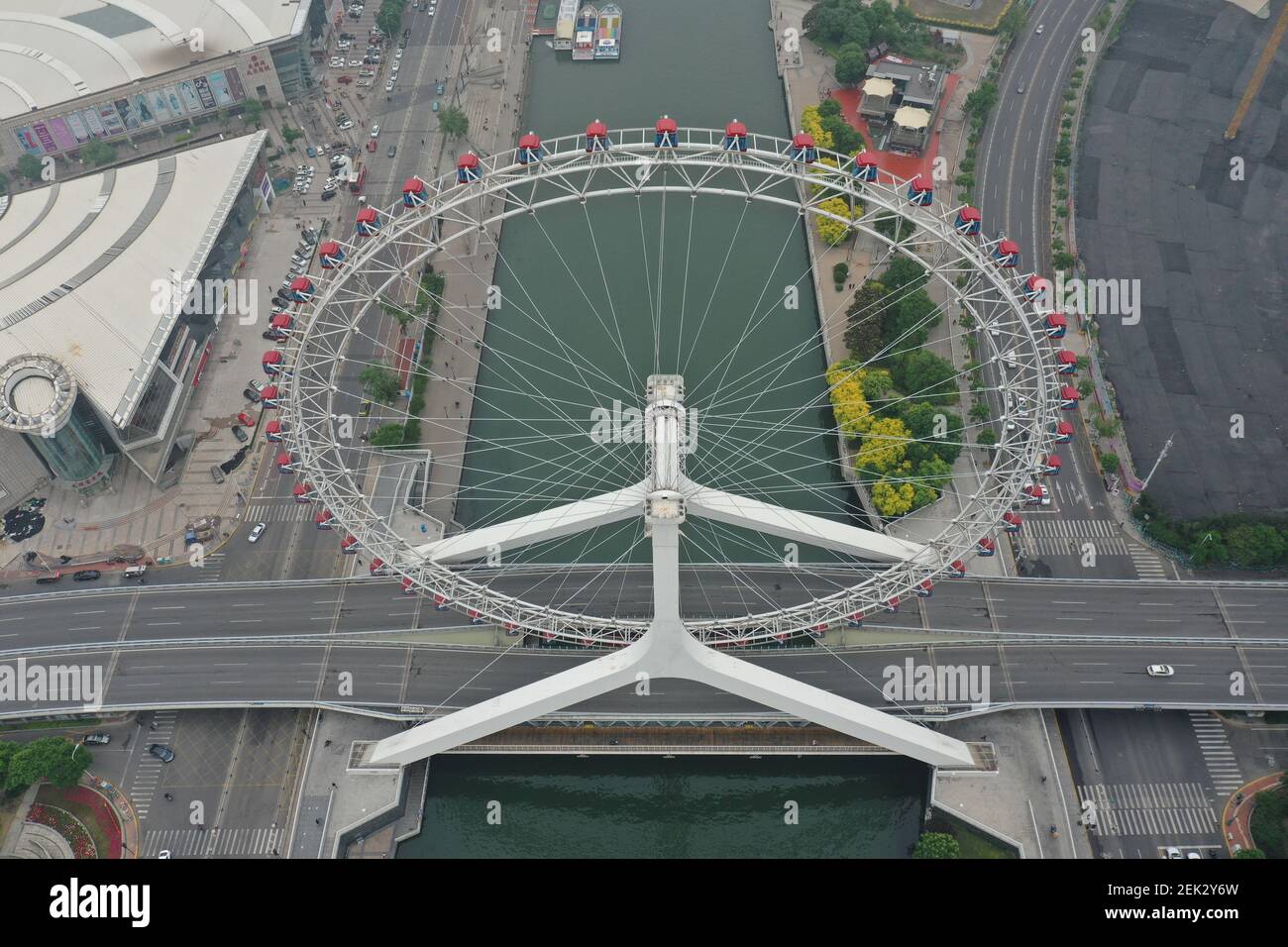 In this undated photo, an aerial view of the Tientsin Eye, also known ...
