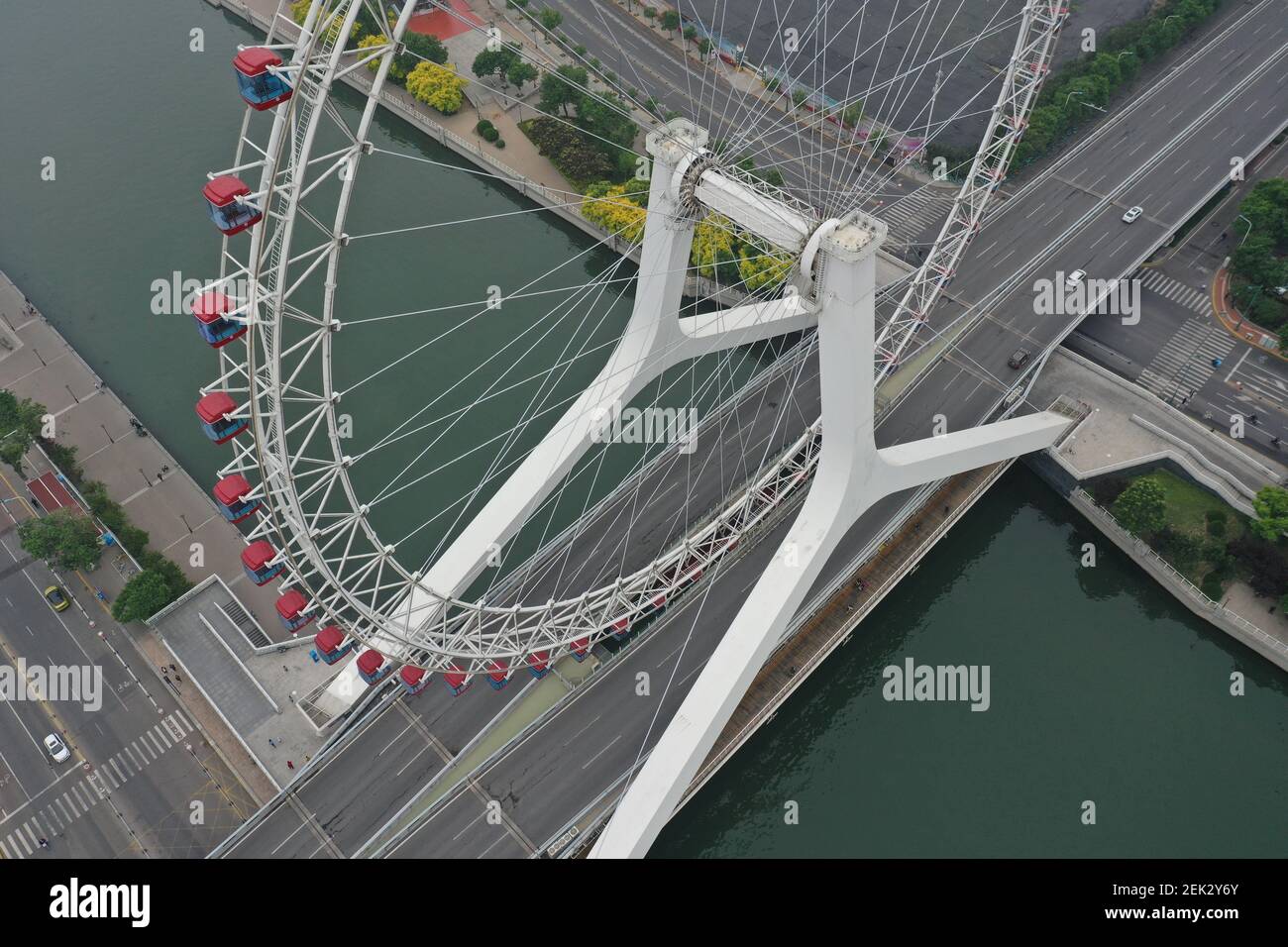In this undated photo, an aerial view of the Tientsin Eye, also known ...