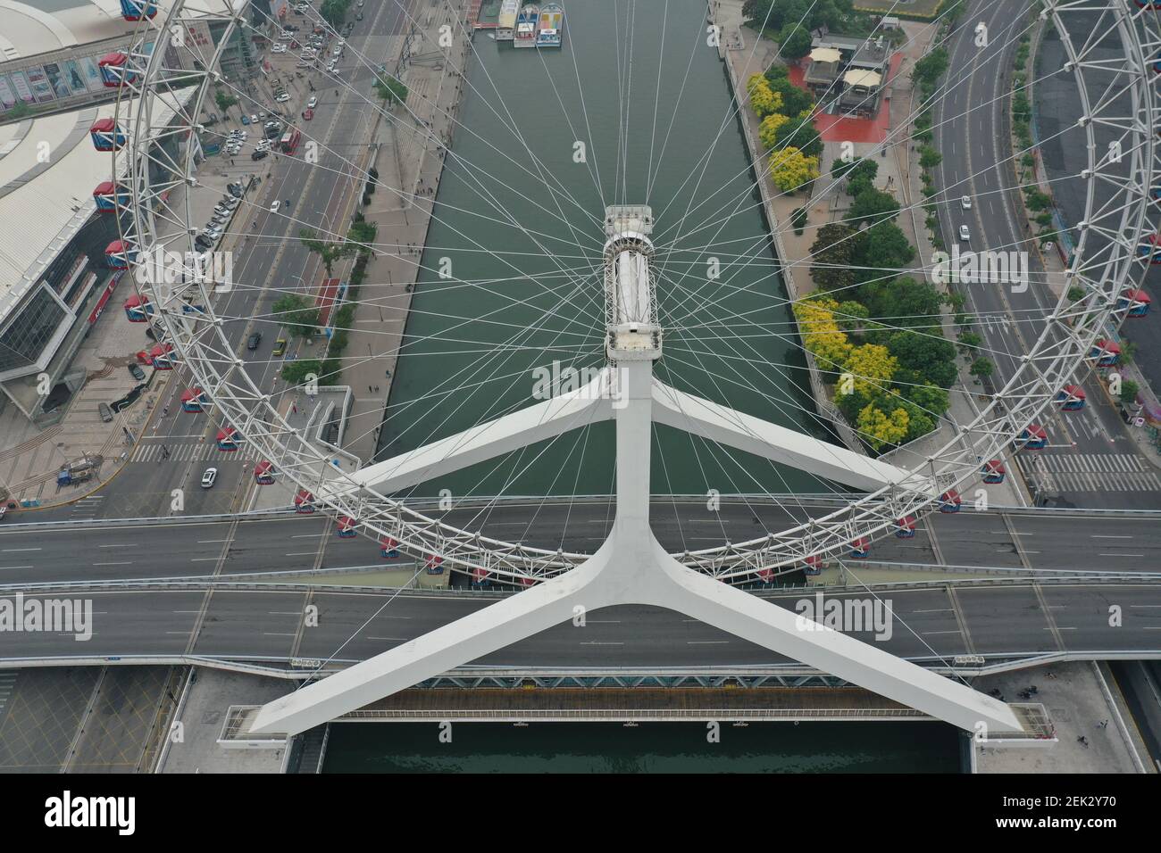 In this undated photo, an aerial view of the Tientsin Eye, also known ...