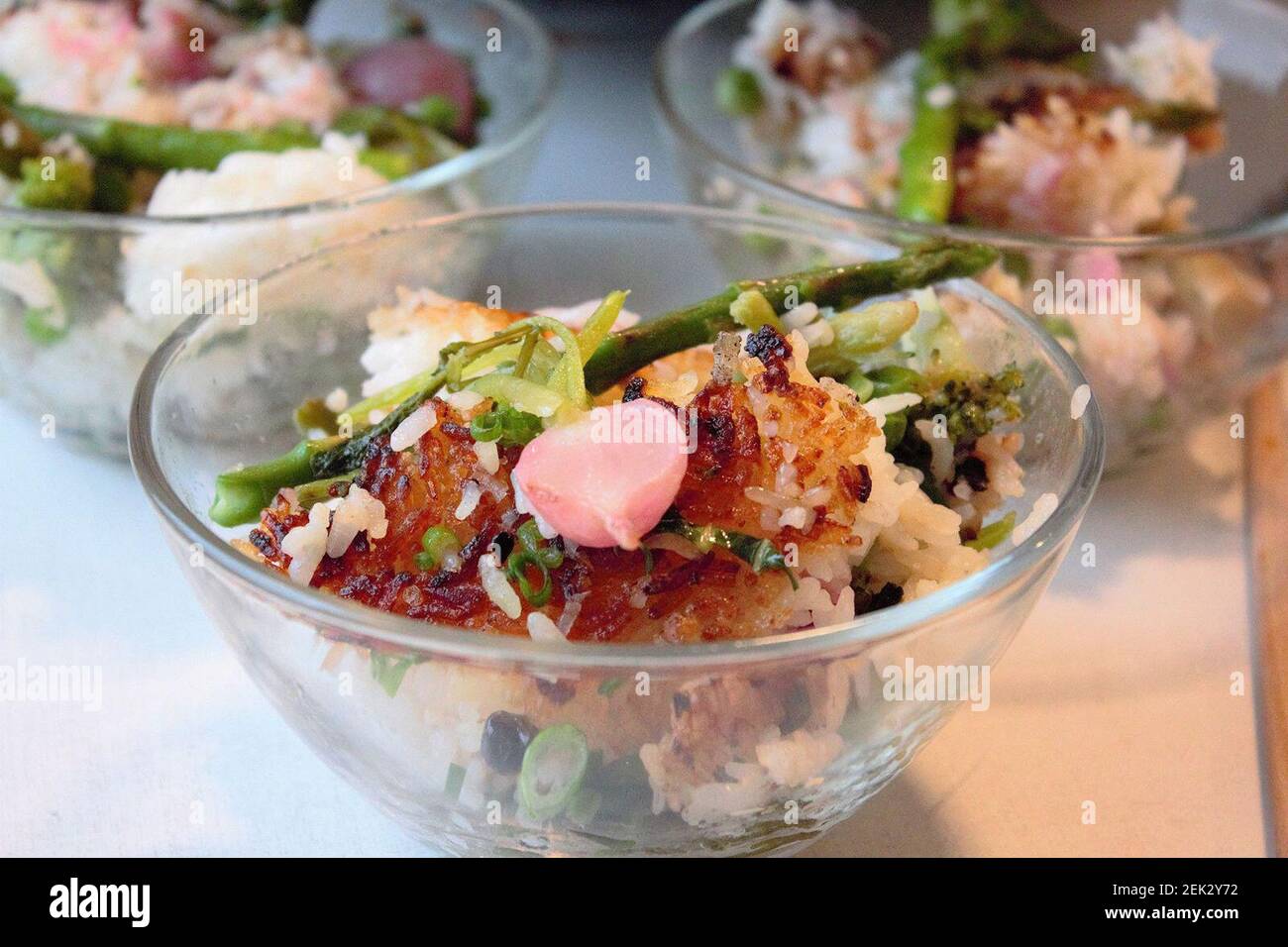 Crispy fried rice is made with leftover rice, frozen peas and window ...