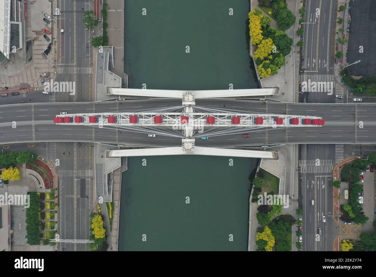 In this undated photo, an aerial view of the Tientsin Eye, also known ...