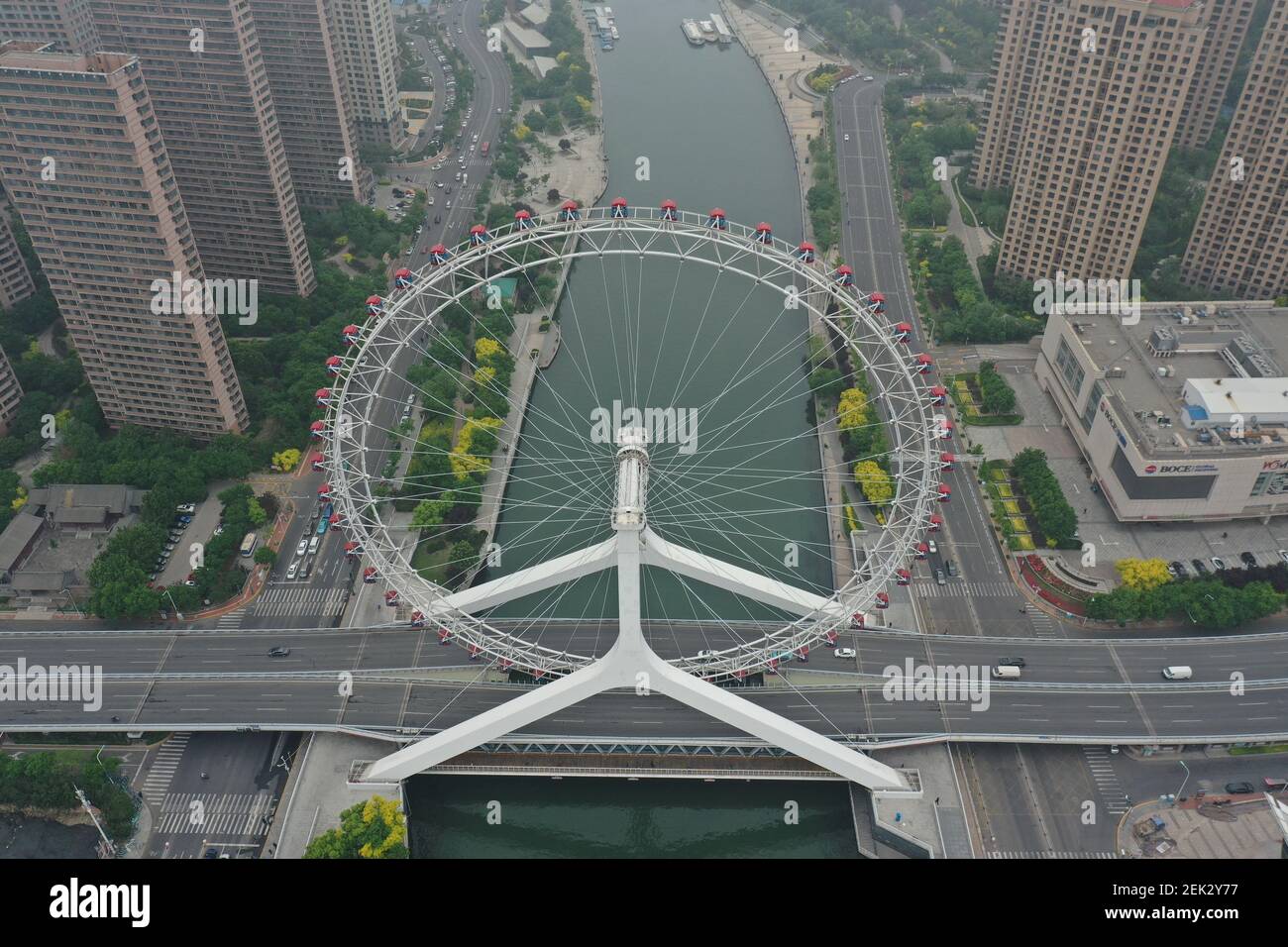 In this undated photo, an aerial view of the Tientsin Eye, also known ...