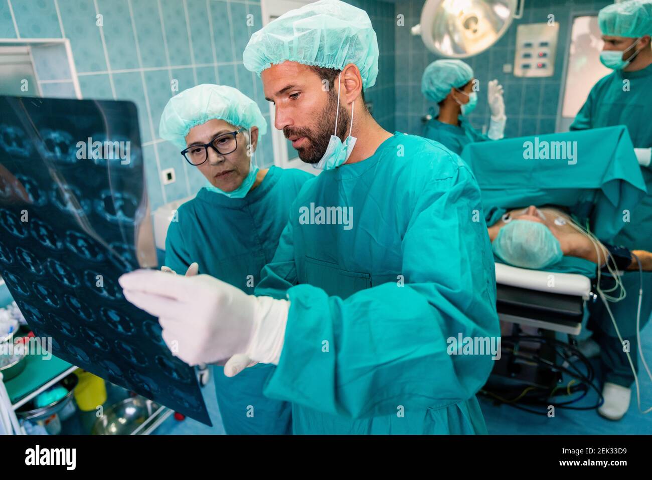 Exhausted surgeons at the emergency room as a sign of stress and ...
