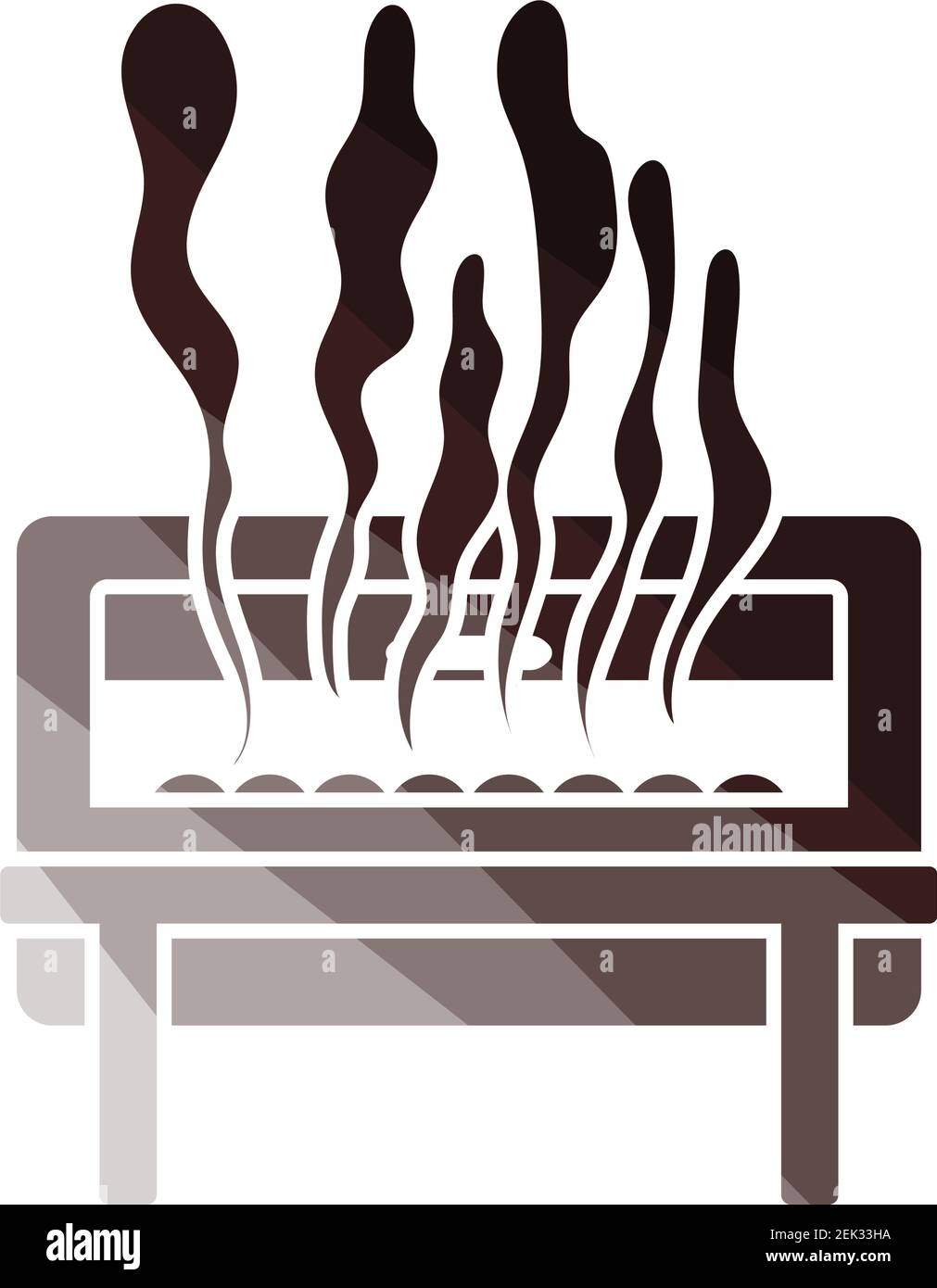 Chafing Dish Icon. Flat Color Ladder Design. Vector Illustration Stock ...