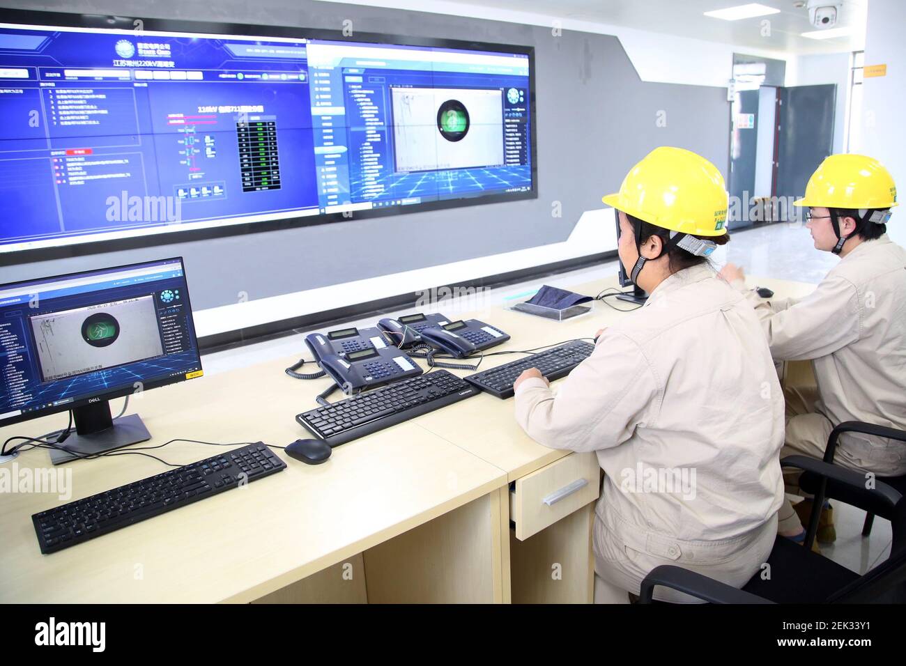 CHANGZHOU, CHINA - MAY 19, 2020 - Engineers monitor the operation of ...