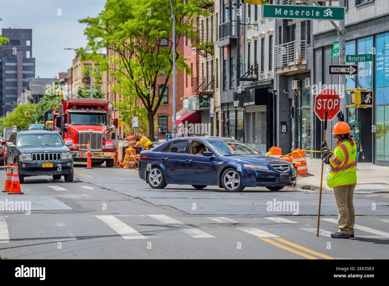 Pipeline construction creating street closures and traffic congestion ...