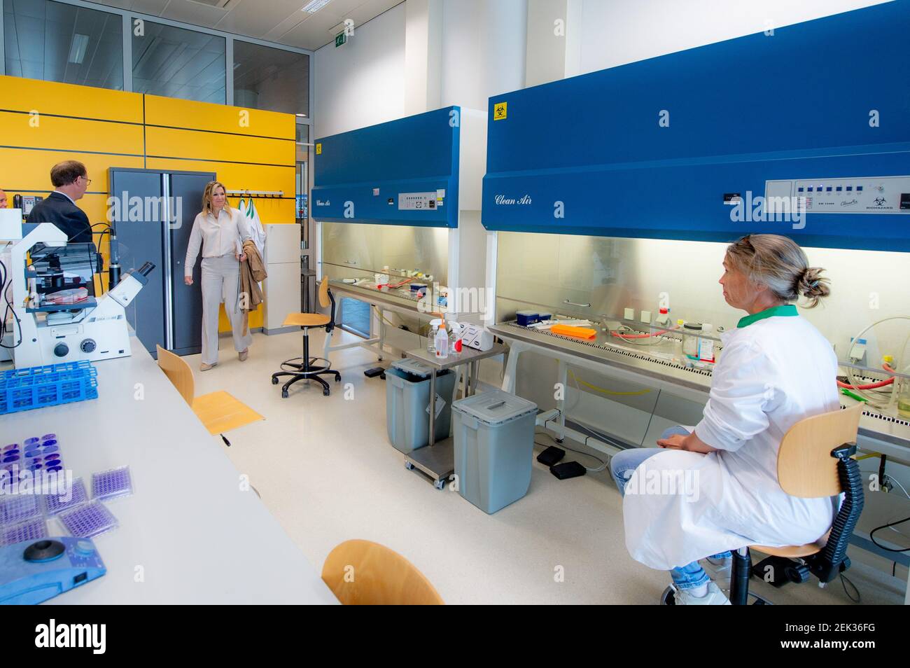 Queen Maxima during a working visit to the Leiden University Medical ...