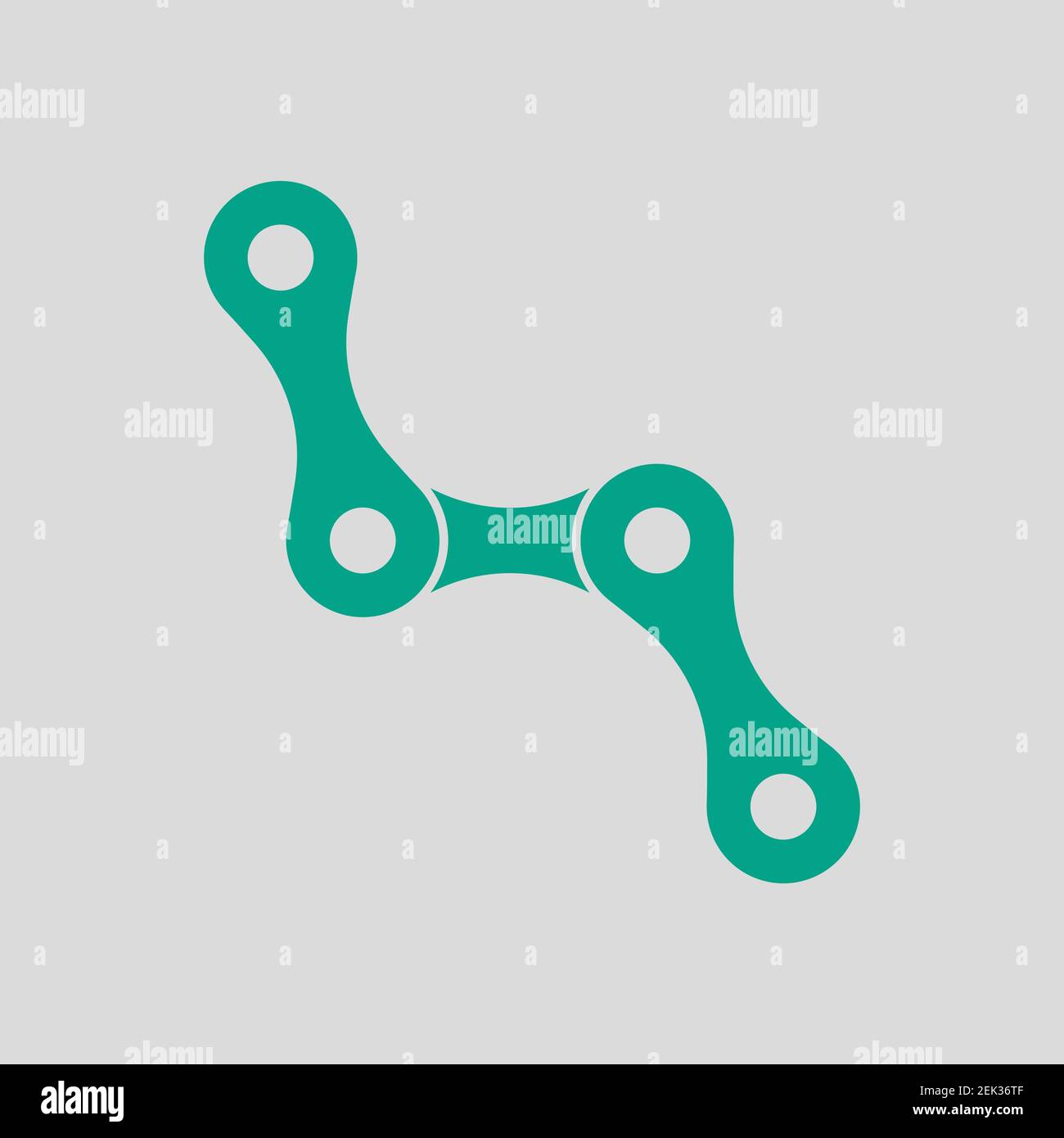 Bike Chain Icon. Green on Gray Background. Vector Illustration Stock ...