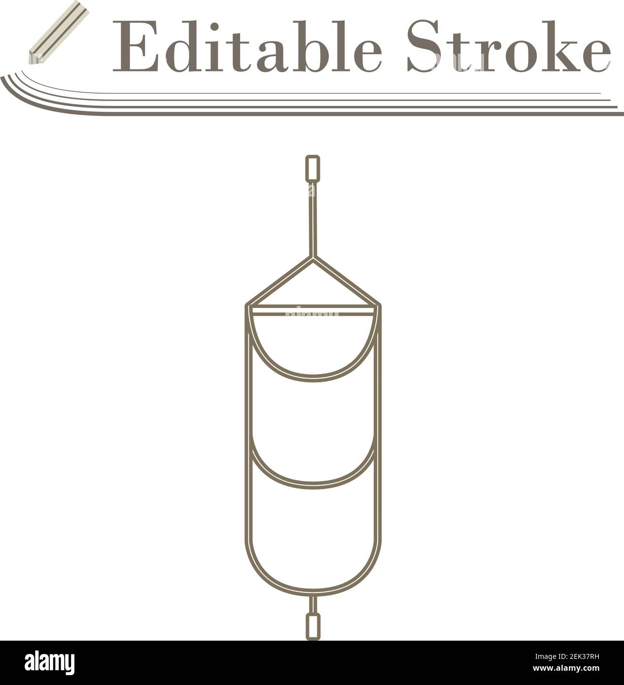 Alpinist Step Ladder Icon. Editable Stroke Simple Design. Vector ...