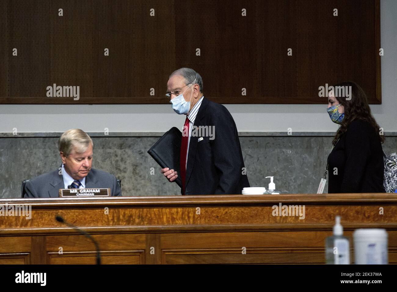 United States Senator Chuck Grassley (Republican of Iowa) arrives to ...
