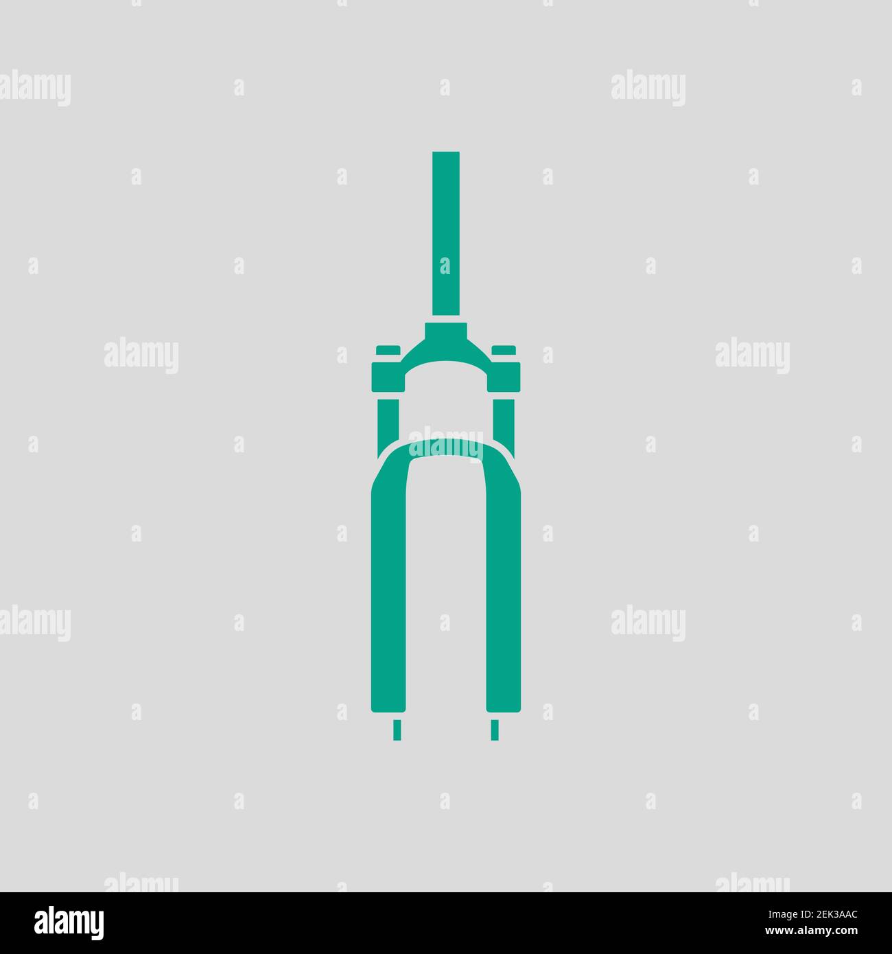 Bike Fork Icon. Green on Gray Background. Vector Illustration Stock ...