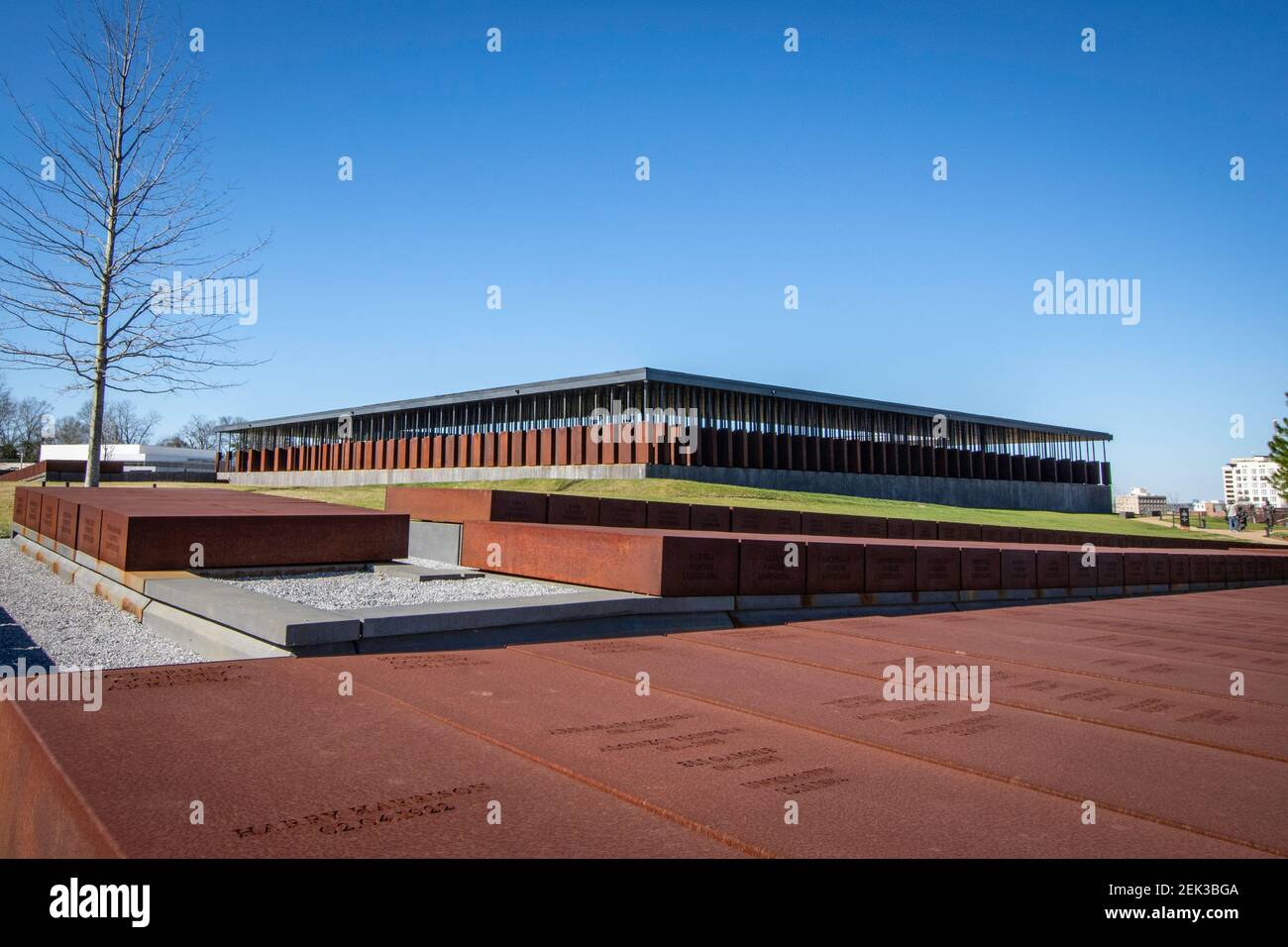 Montgomery, Alabama/USA-Feb. 20, 2021: Looking back upon the Memorial ...
