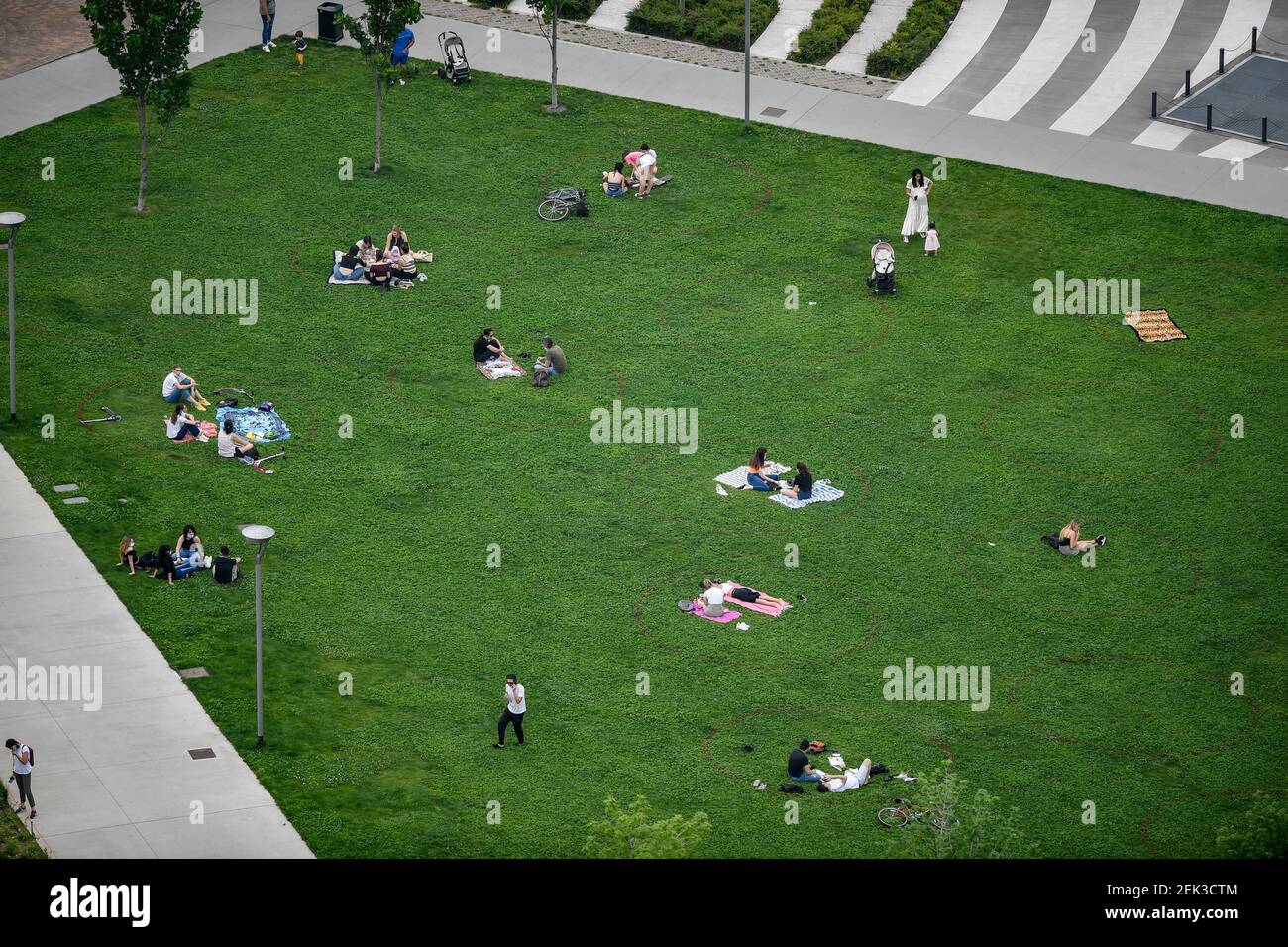 22 May 2020 Milano (Italy) Relax respecting the social distances at the ...