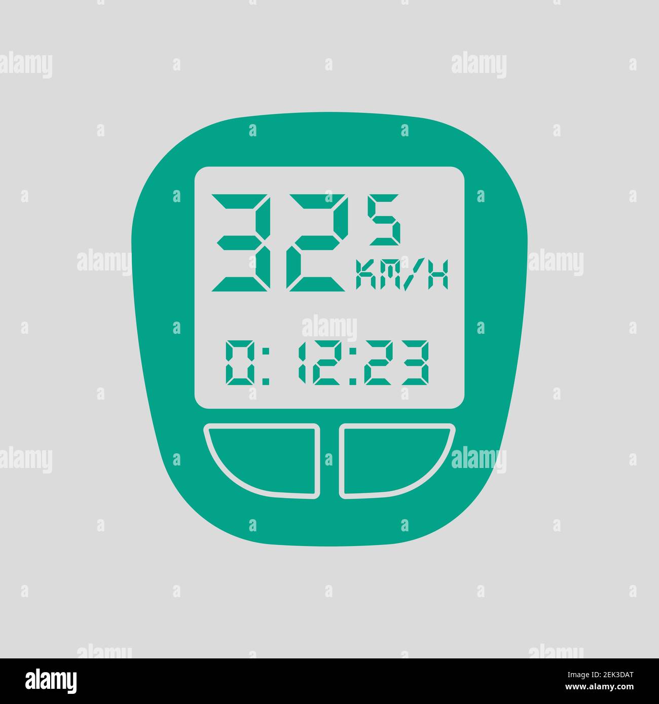 Bike Computer Icon. Green on Gray Background. Vector Illustration Stock ...