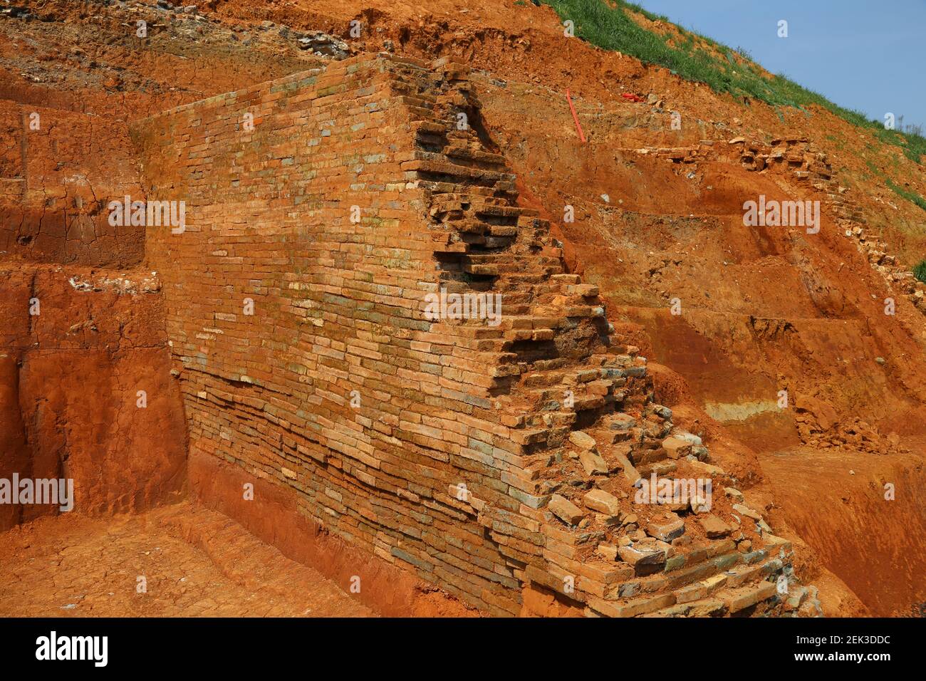 Photo shows a city wall site which dates back to Tang Dynasty (618-907 ...