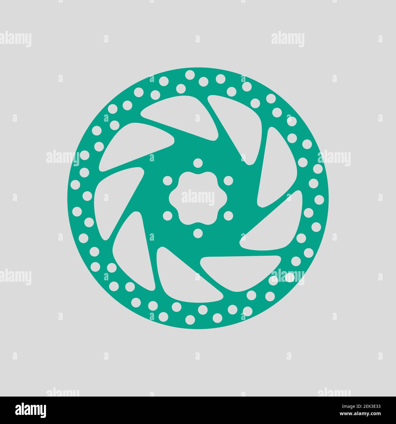 Bike Brake Disc Icon. Green on Gray Background. Vector Illustration ...