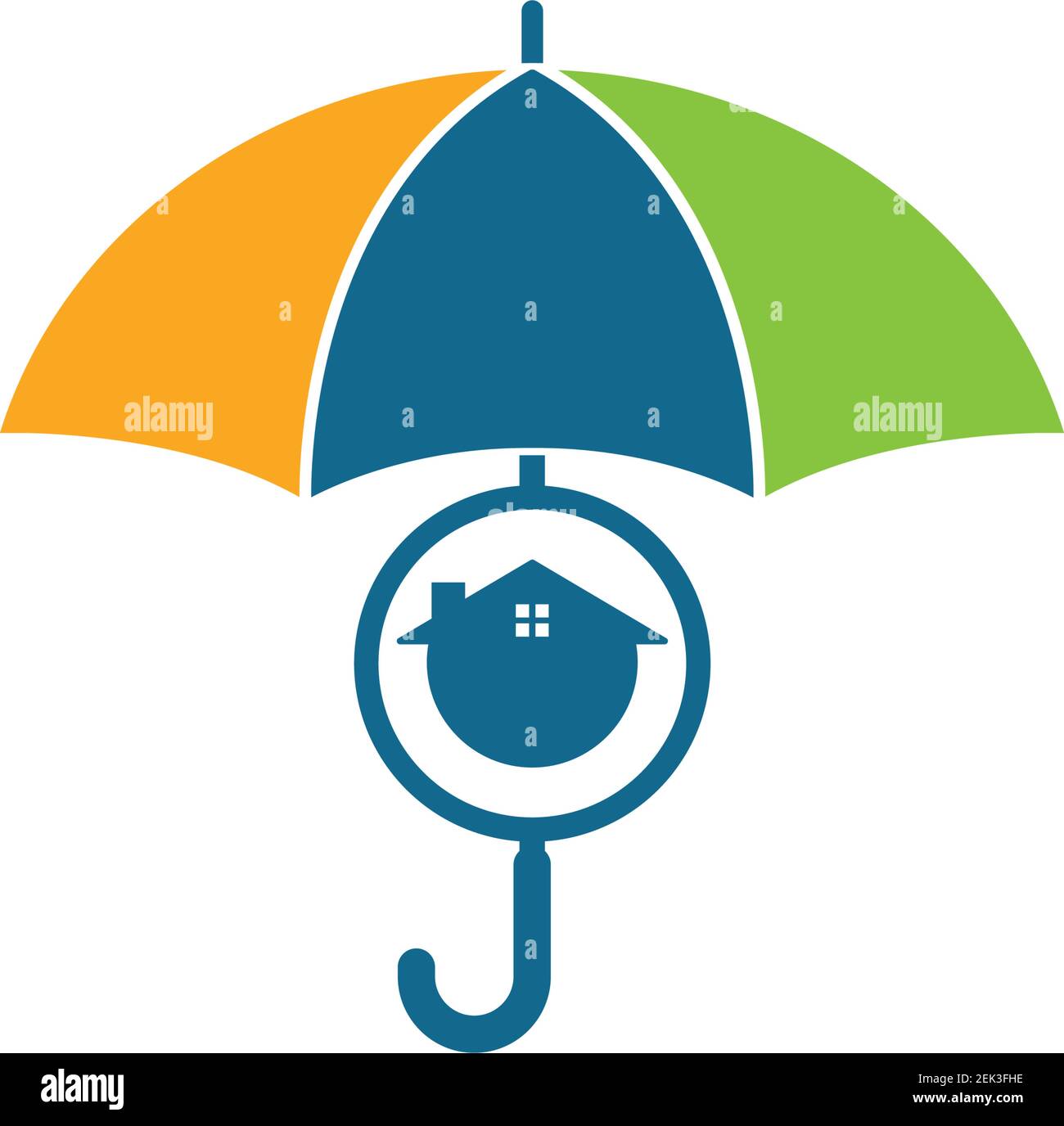 umbrella vector logo icon of insurance property design template Stock ...
