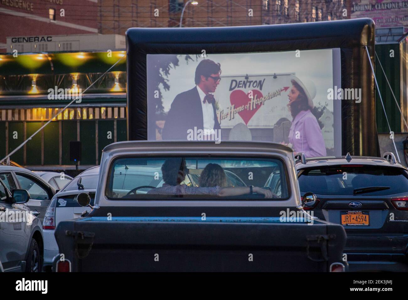 A couple seen watching The Rocky Horror Picture Showing in an ...