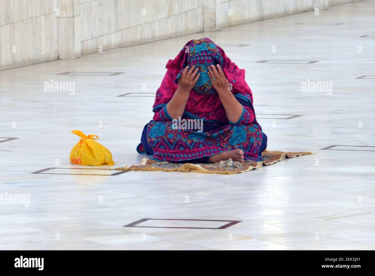 Pakistani Muslim devotees attend the congregation of Jumat-ul-wida, the ...
