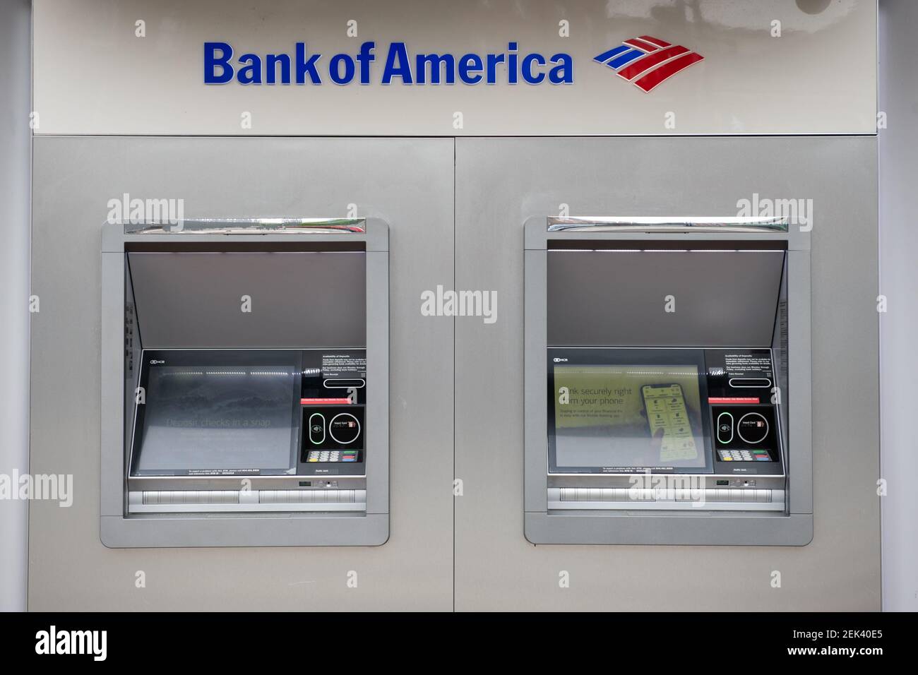 A general view of a Bank of America ATM location in Washington, D.C ...