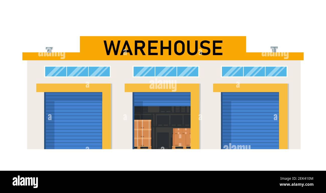 Loading docks of warehouse Stock Vector Images - Alamy
