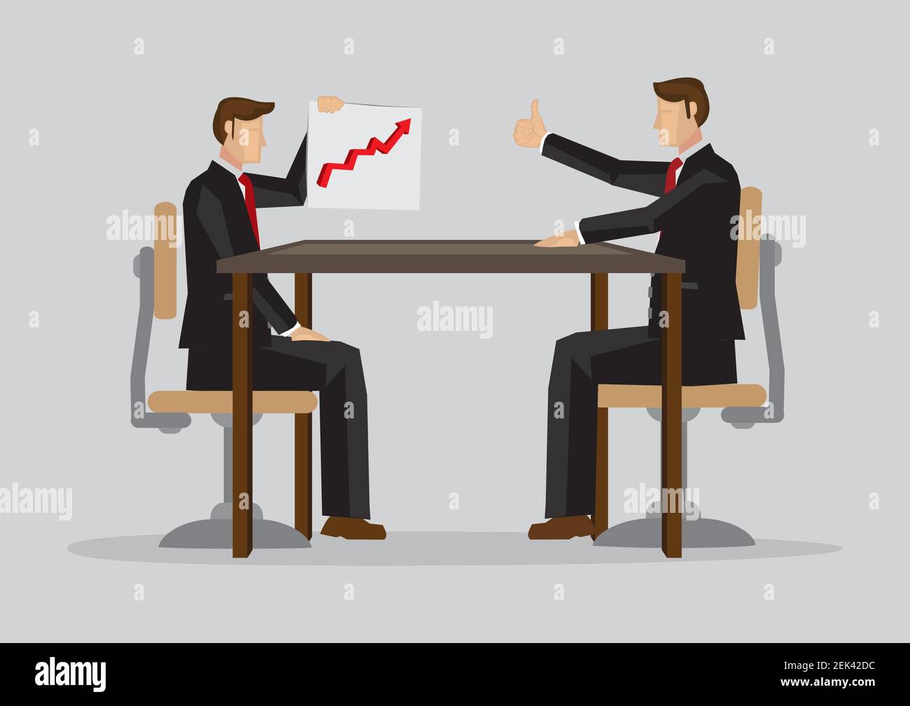 Boss/employer praise employee/staff for their hard work. Concept of ...