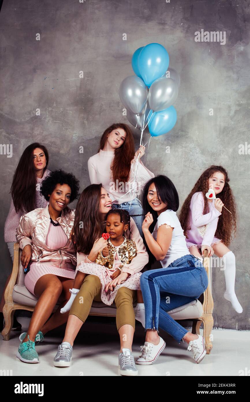 Lifestyle and people concept: young pretty diversity nations woman with ...