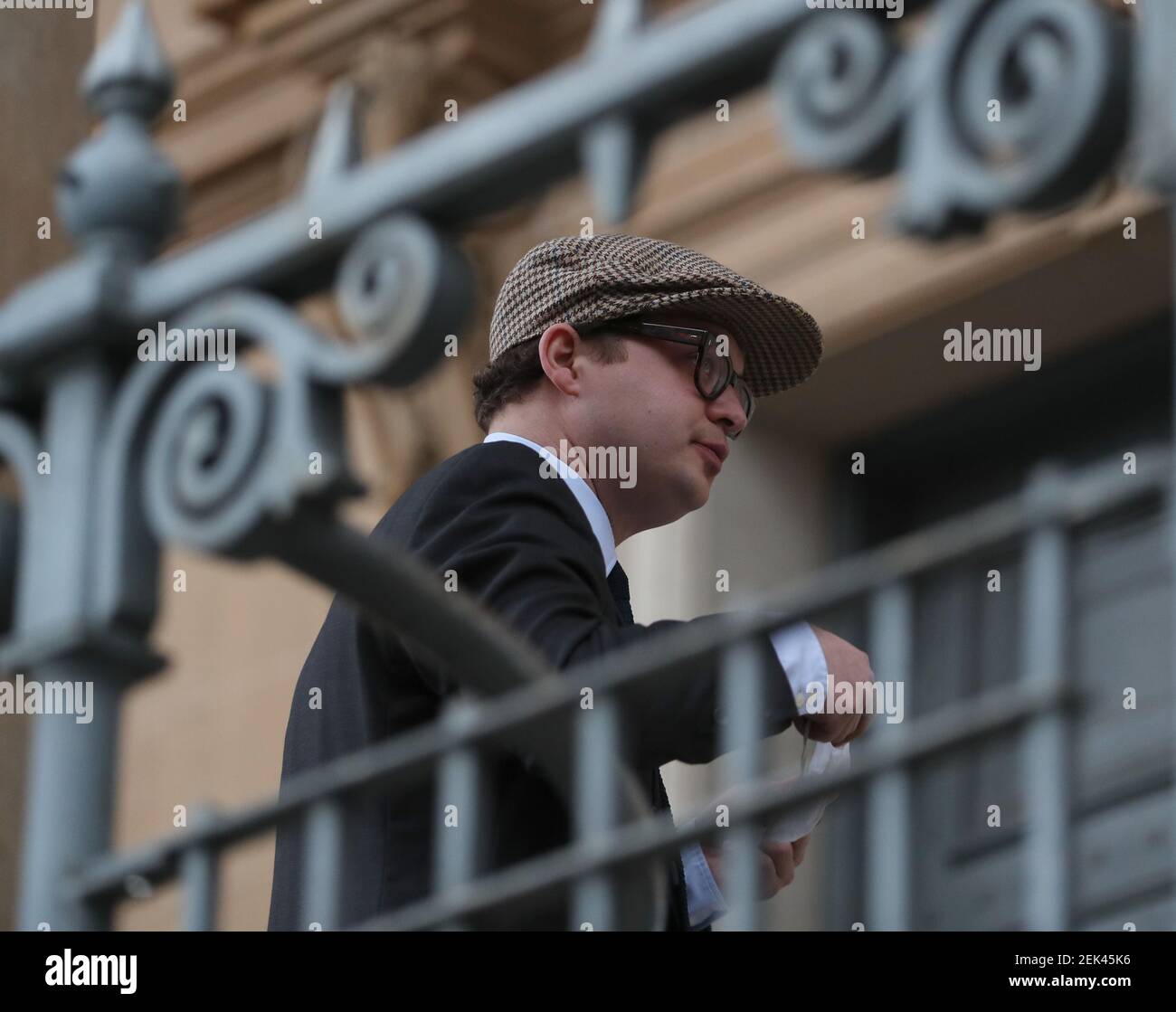 Simon Bowes-Lyon, the Earl of Strathmore, arrives at Dundee Sheriff ...