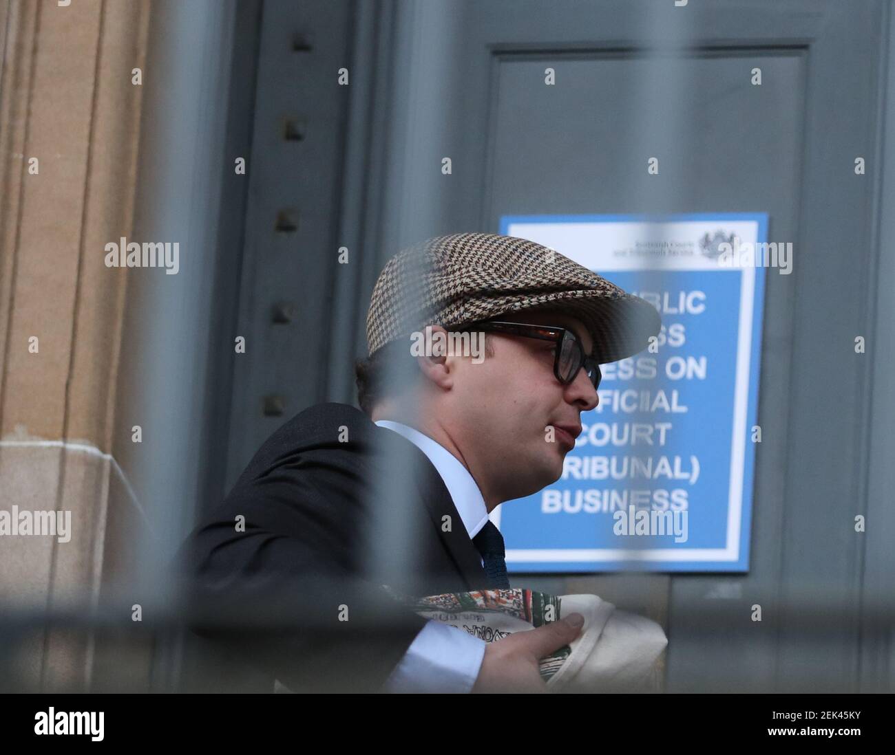 Simon Bowes-Lyon, the Earl of Strathmore, arrives at Dundee Sheriff ...