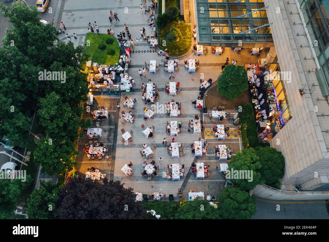 Customers who waited over one hour enjoy the five-star barbecue stall ...