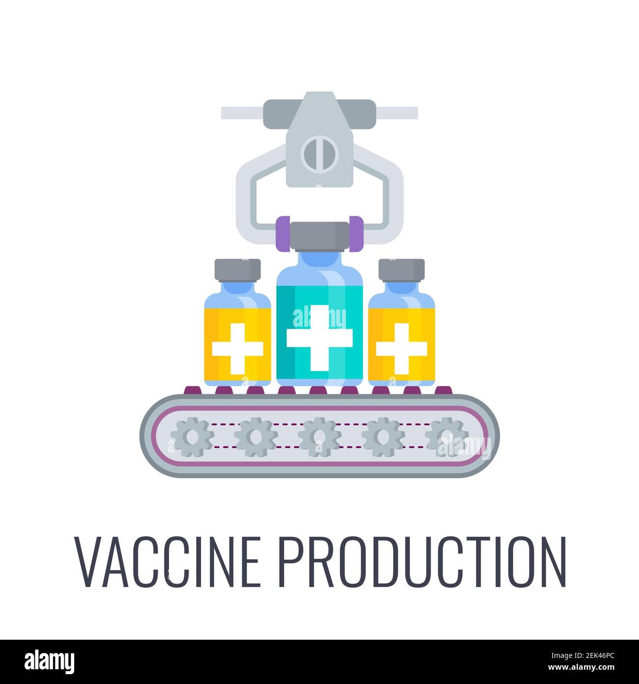 Vaccine production icon. Plants and laboratories icon Stock Vector ...